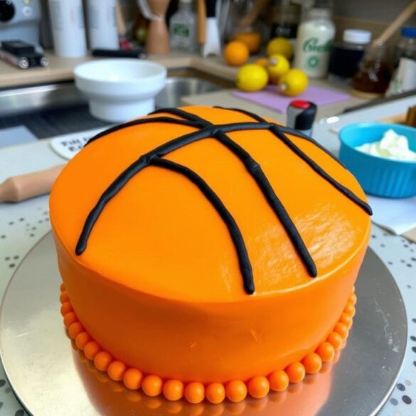 Score Big With This Easy Basketball Cake Tutorial